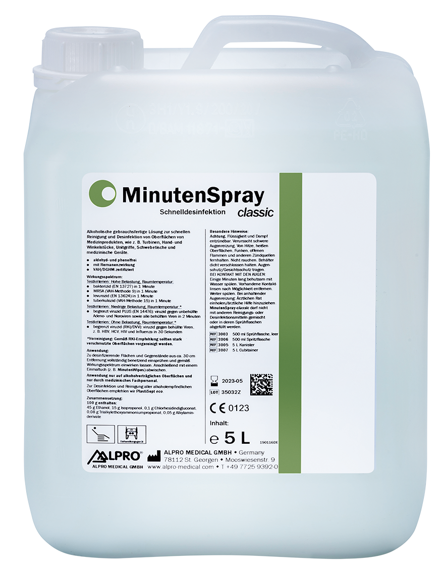 Minuten Spray - canistra 5l 3005 - Edwards Dental